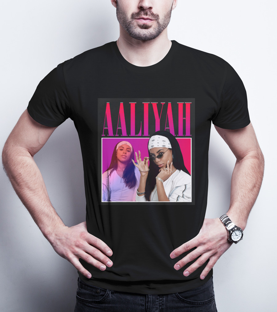 Aaliyah Pink And Red Gradient Bandana T-Shirt