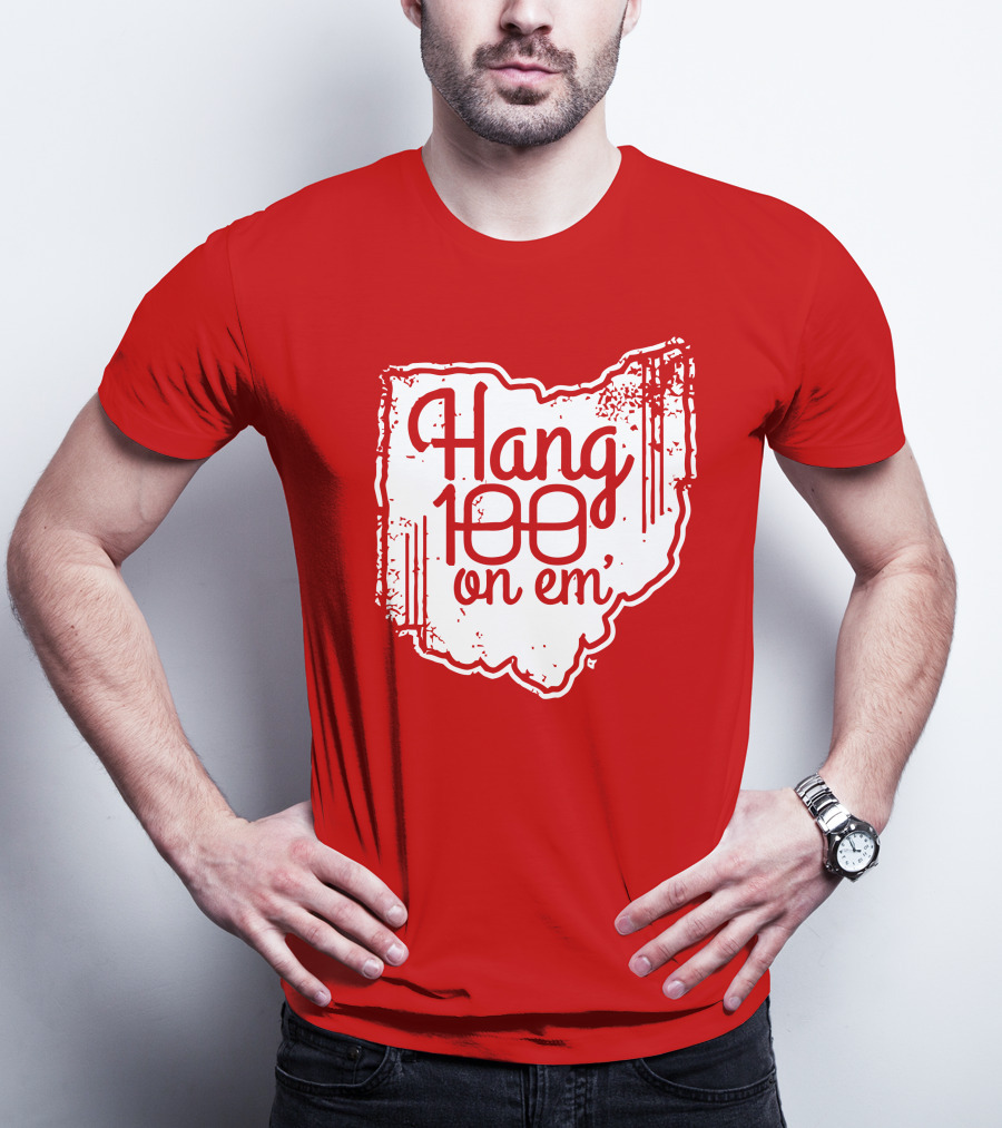 Hang 100 On Em Ohio Outline T-Shirt