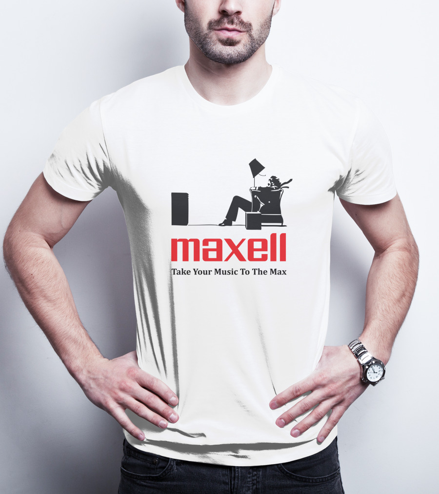 Maxell Take Your Music To The Max Journal Standard Drop Nostalgic T-Shirt