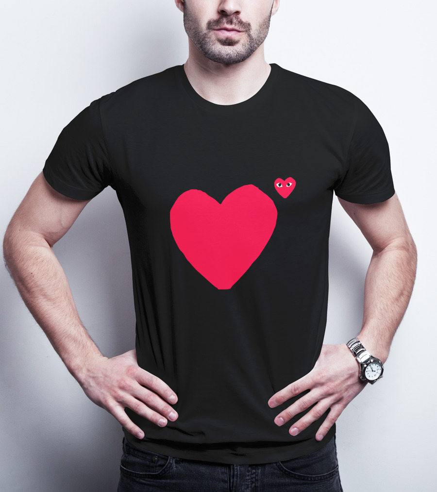 Comme Des Garçons Play Red Heart Icon Eyes T-Shirt