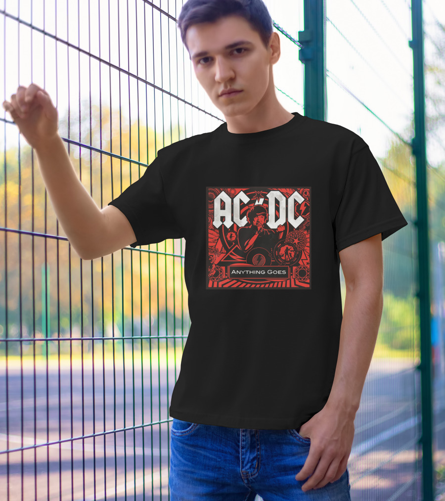 ACDC Anything Goes Star Red Lightning Bolt T-Shirt
