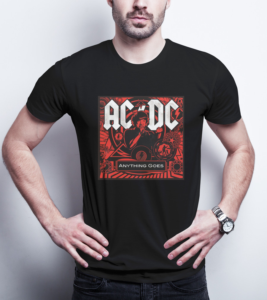 ACDC Anything Goes Star Red Lightning Bolt T-Shirt