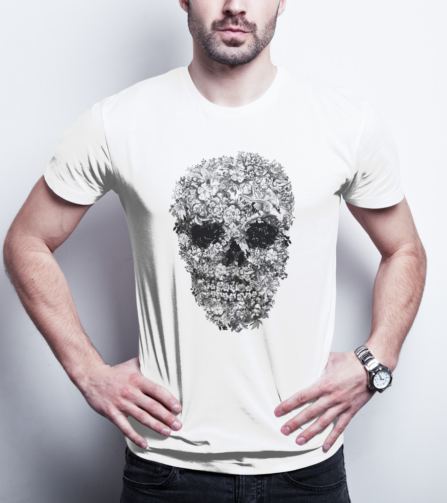 Alexander McQueen Floral Skull T-Shirt