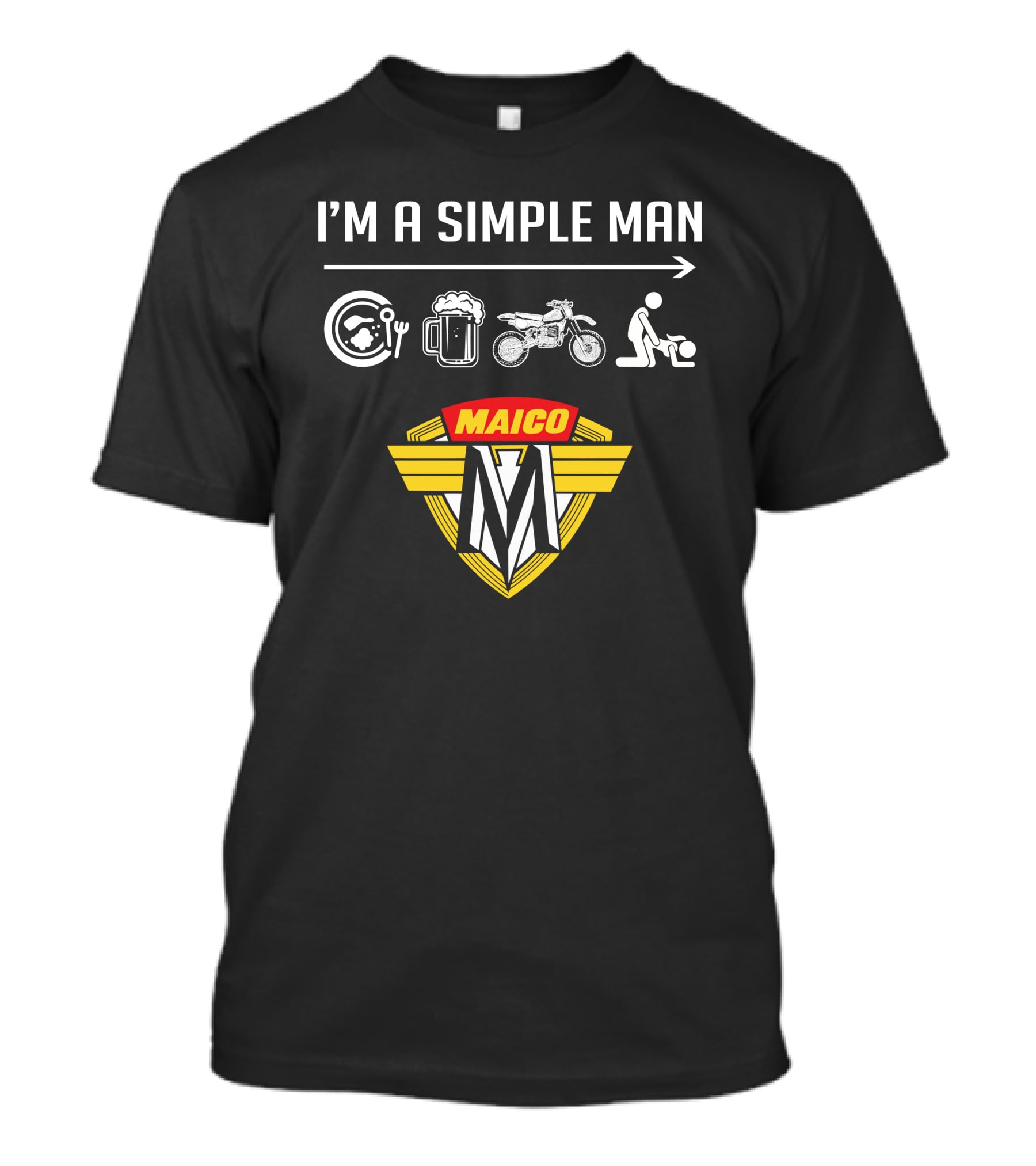 I'm A Simple Man Maico Motorcycle Icons T-Shirt
