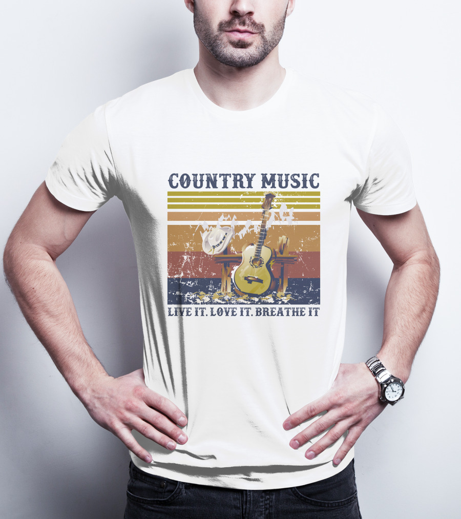 COUNTRY MUSIC LIVE IT LOVE IT BREATHE IT T-Shirt