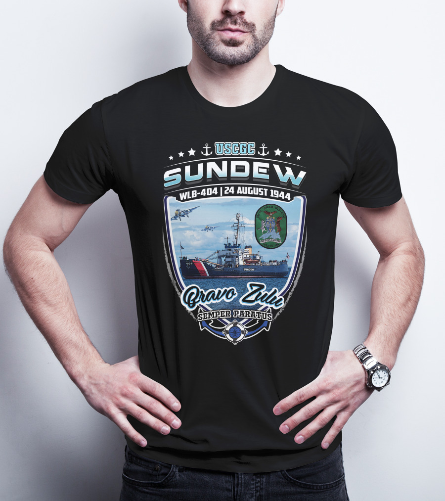 Uscgc Sundew Wlb-404 24 August 1944 Bravo Zulu Semper Paratus T-Shirt