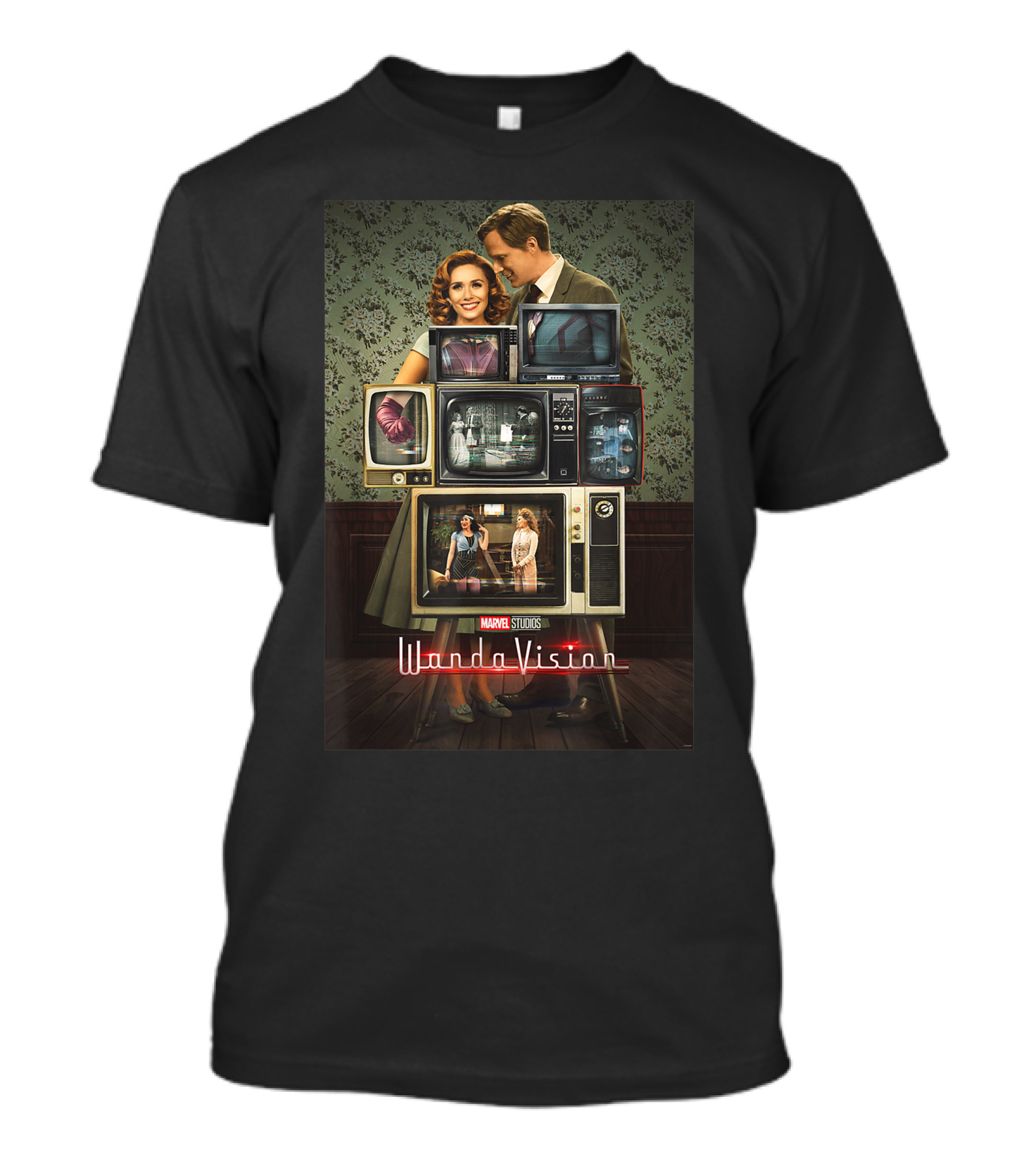 Marvel Studios WandaVision WandaVision Through The Years Retro TV Collage T-Shirt