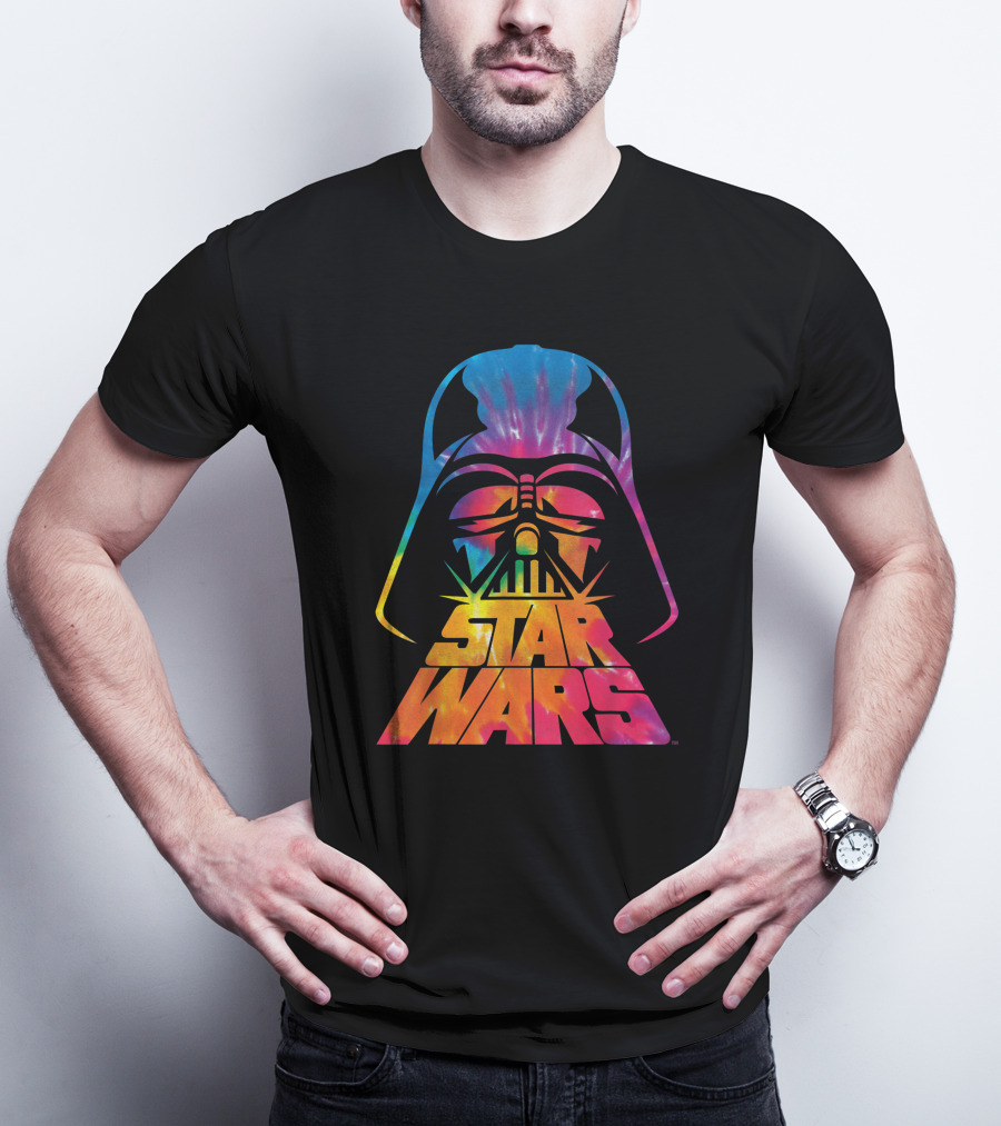 Star Wars Tie Dye Darth Vader Helmet T-Shirt