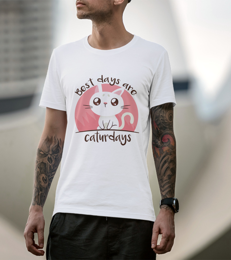 Best Days Are Caturdays Cute Cat For Cat Lover T-Shirt