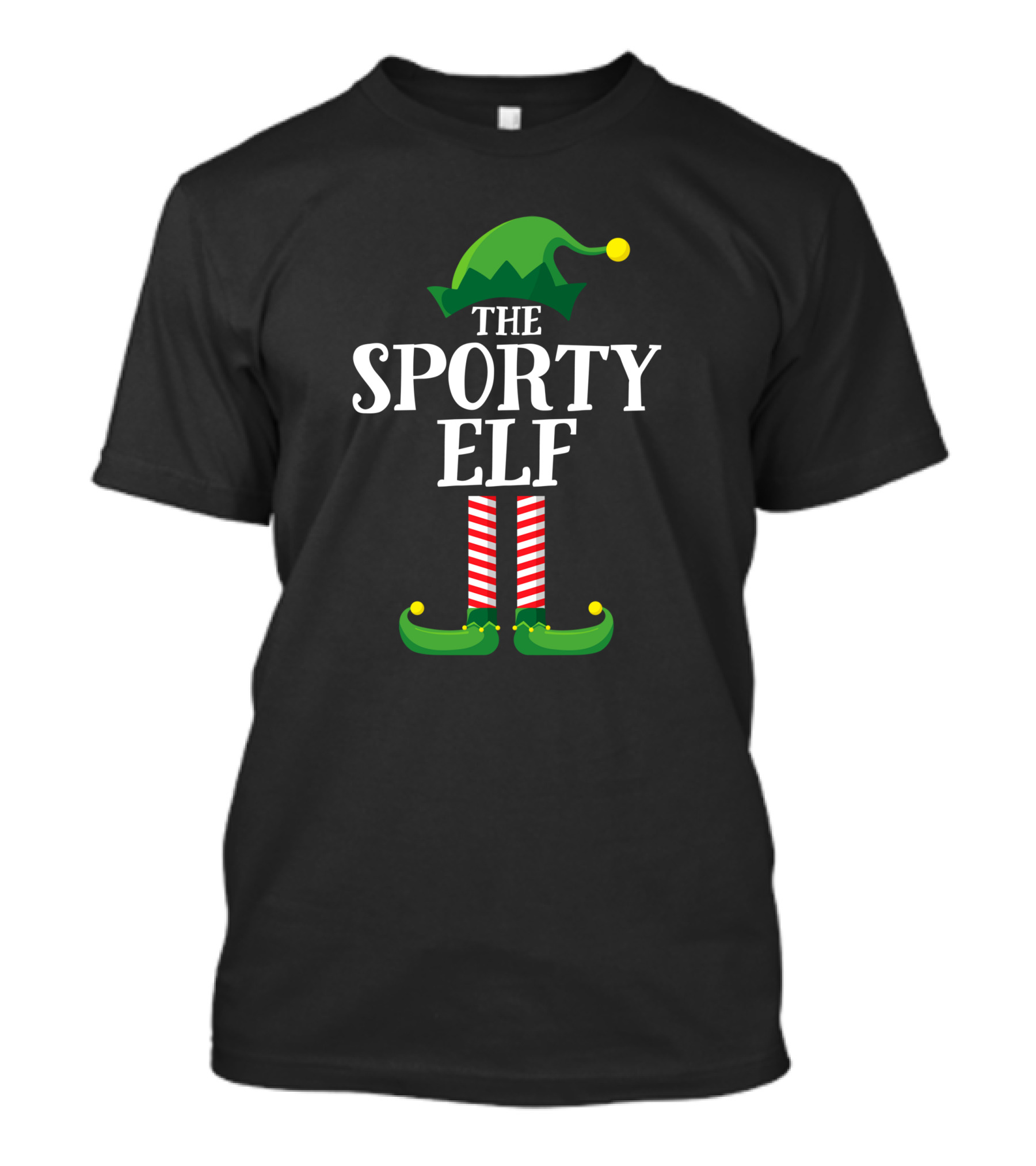 The Sporty Elf Matching Family Group Christmas Party T-Shirt