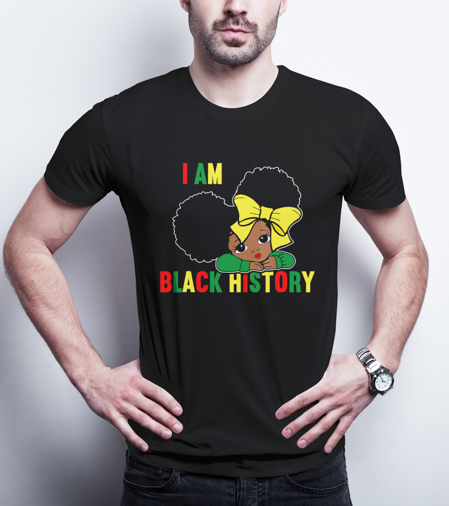 I Am Black History African Queen Girls Black History Month T-Shirt