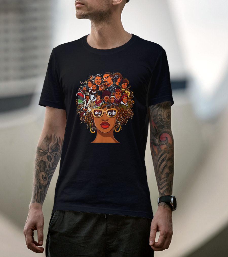 Powerful Roots Back History Month Pride DNA I Love My Roots T-Shirt