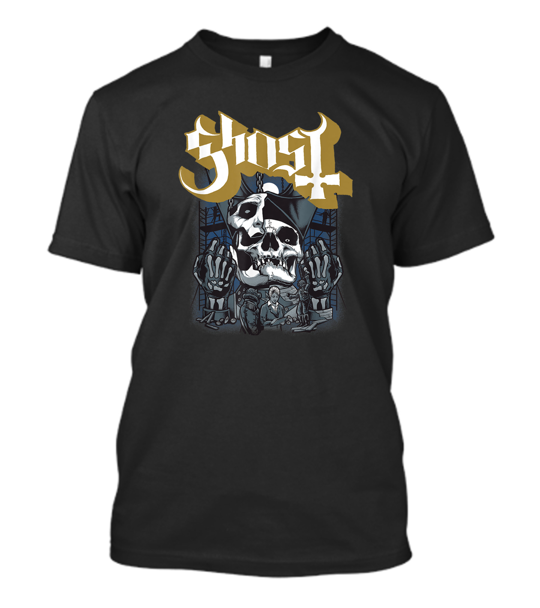 Ghost Impera Skull In Construction Scene T-Shirt