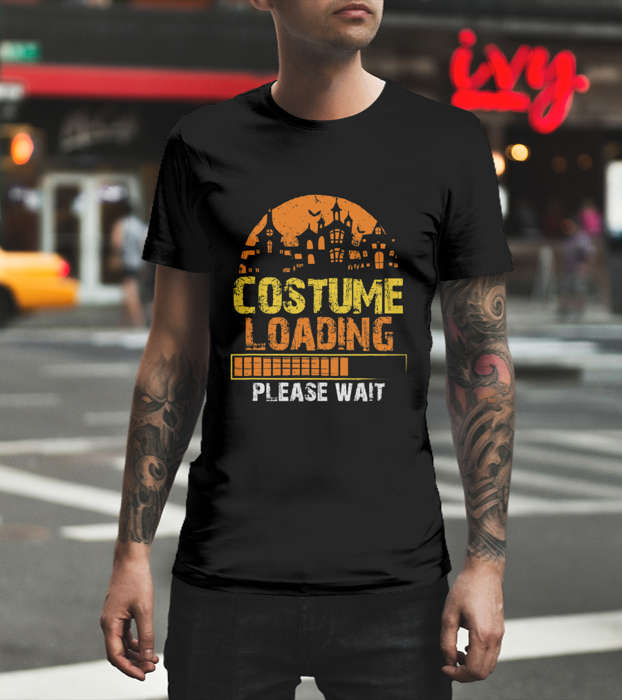 Costume Loading Halloween Please Wait Haunted House T-Shirt