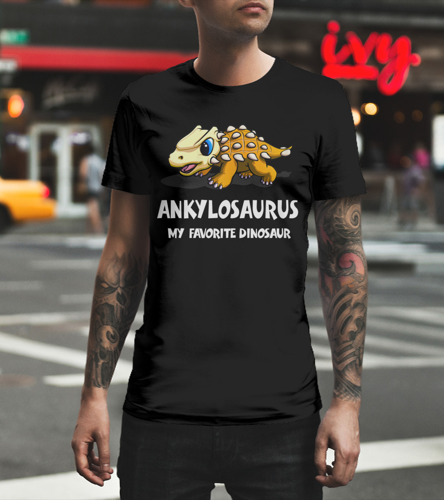 ANKYLOSAURUS MY FAVORITE DINOSAUR Cute Cartoon T-Shirt