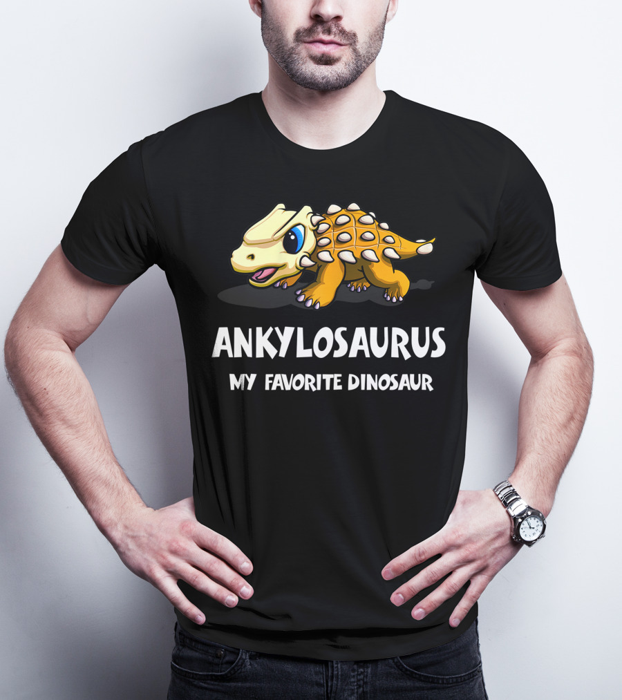 ANKYLOSAURUS MY FAVORITE DINOSAUR Cute Cartoon T-Shirt