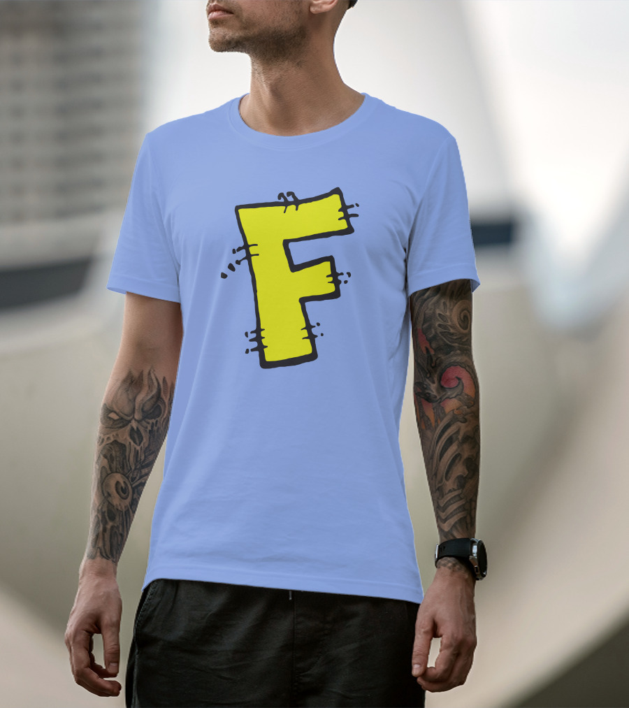 Forbush Man Large Yellow F Comic T-Shirt