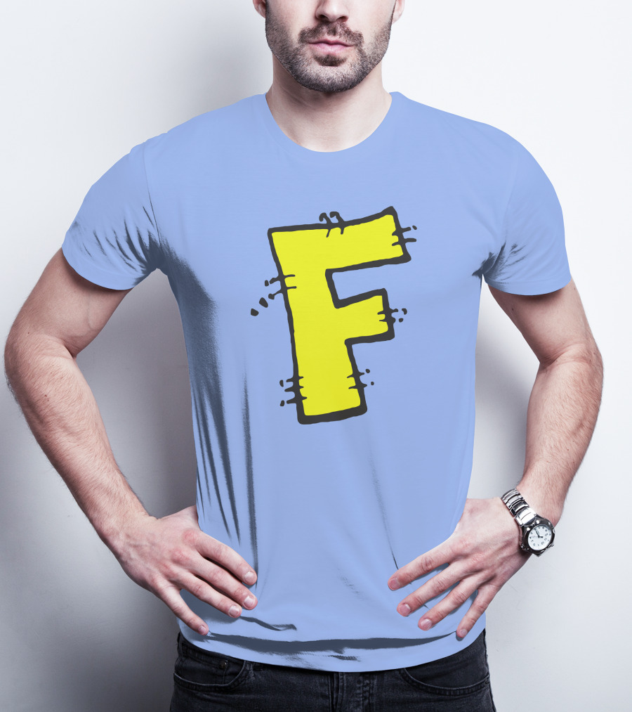 Forbush Man Large Yellow F Comic T-Shirt