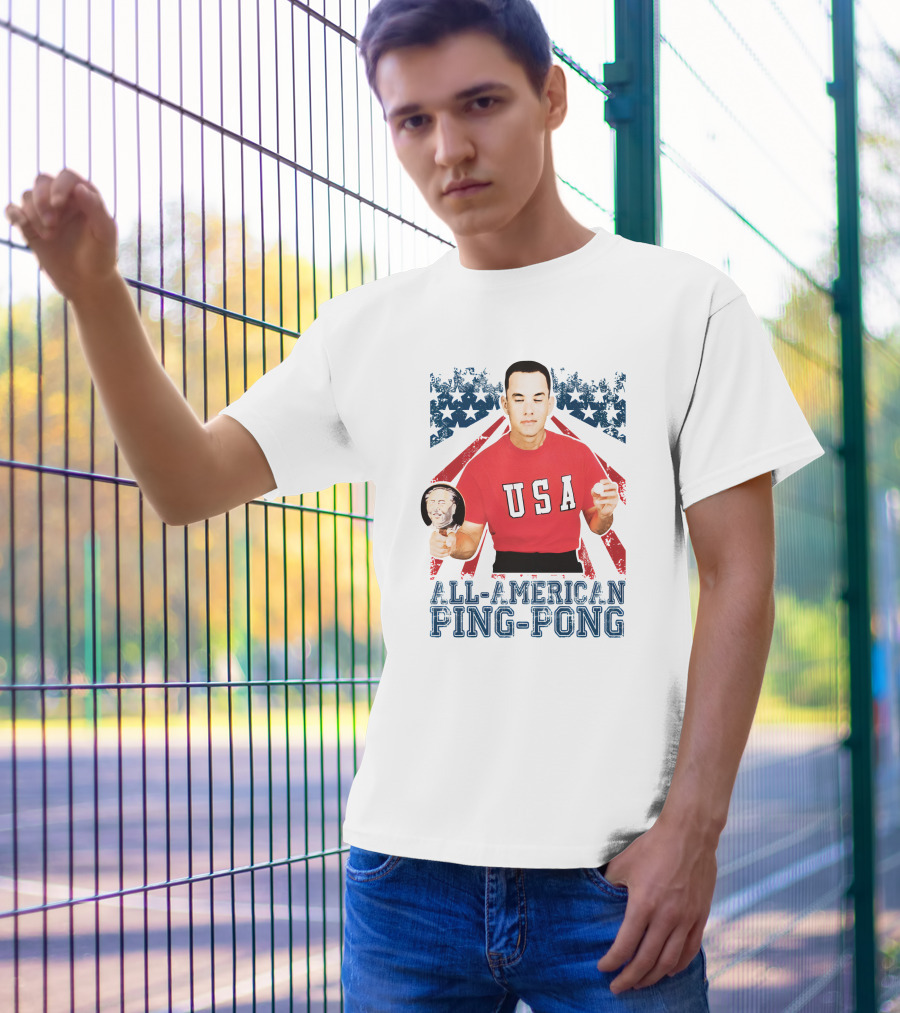USA All-American Ping Pong Forrest Gump T-Shirt
