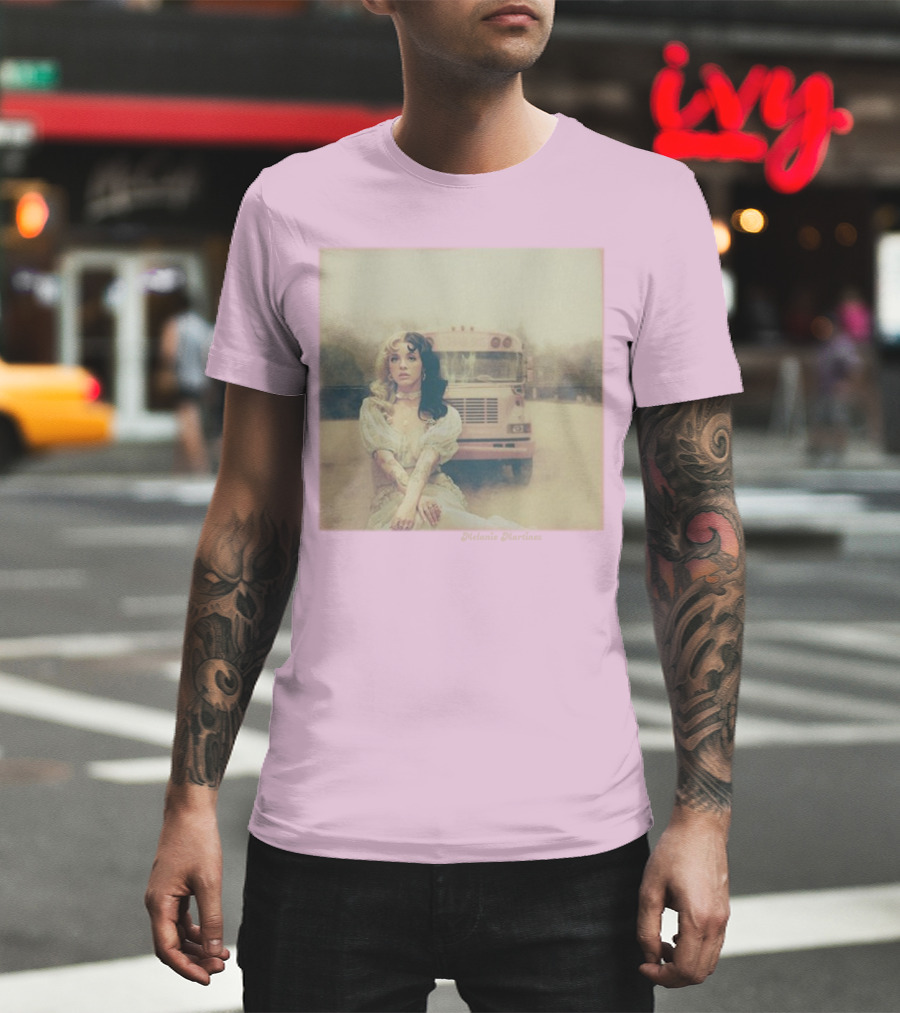 Melanie Martinez Vintage Bus Pastel Pink T-Shirt
