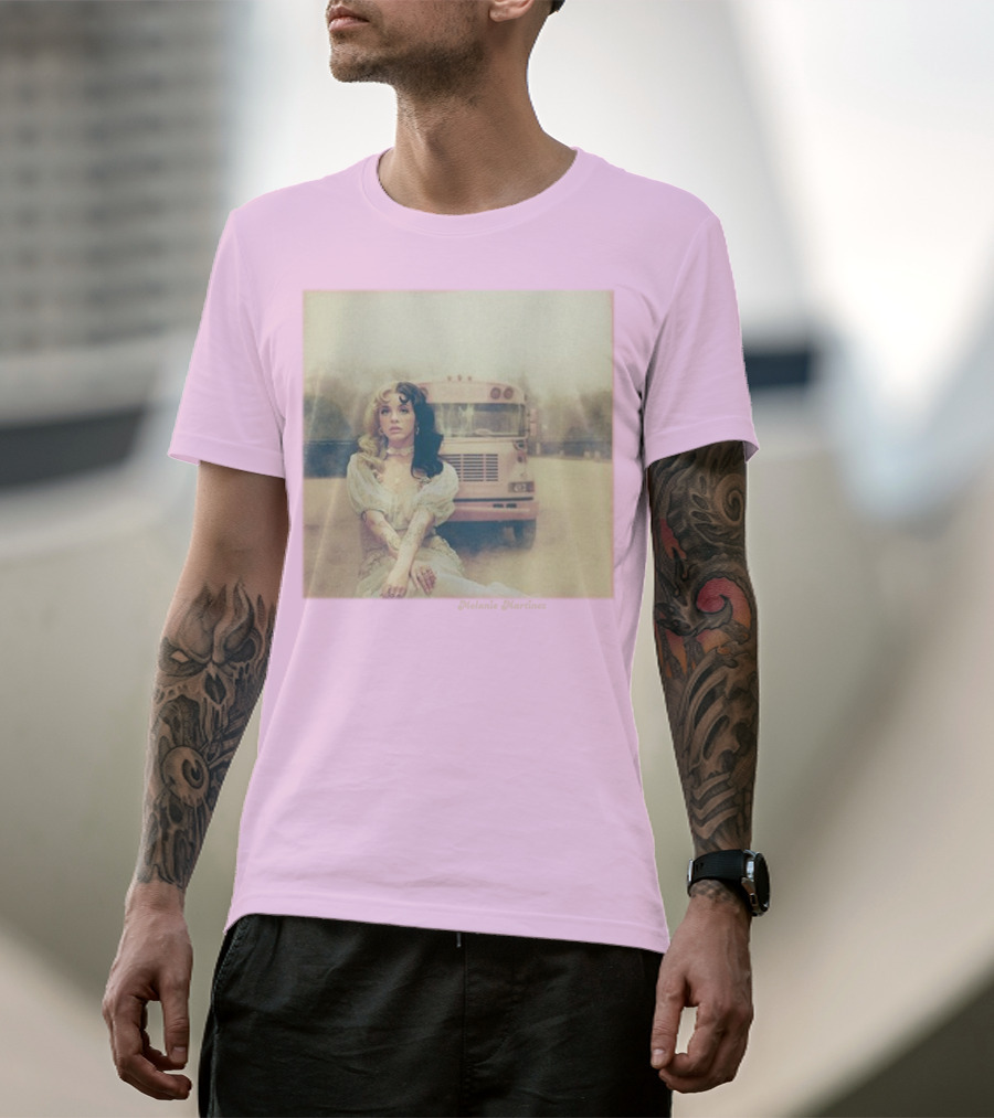 Melanie Martinez Vintage Bus Pastel Pink T-Shirt