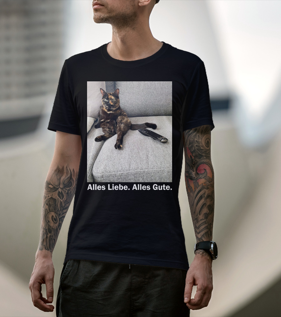 Alles Liebe Alles Gute Bay Berlin Merch Cat On Couch T-Shirt