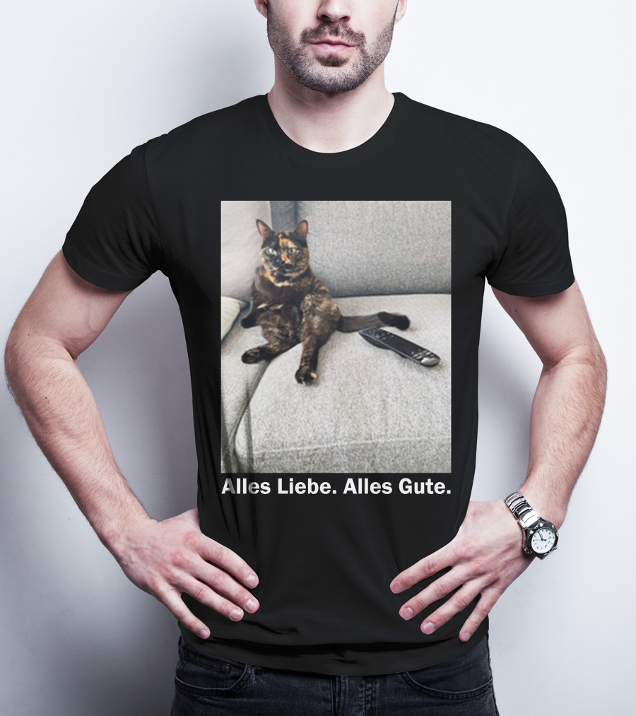 Alles Liebe Alles Gute Bay Berlin Merch Cat On Couch T-Shirt