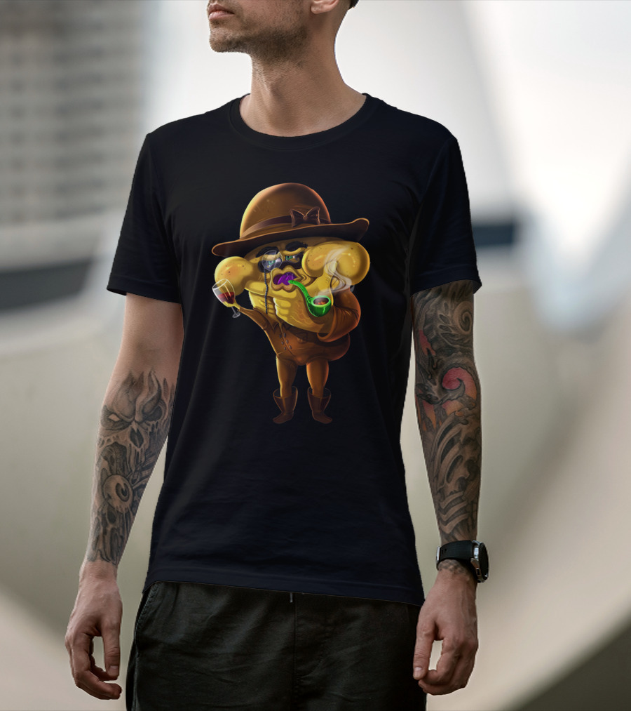 Miimii Merch Dapper Yellow Character With Hat And Smoking Pipe T-Shirt