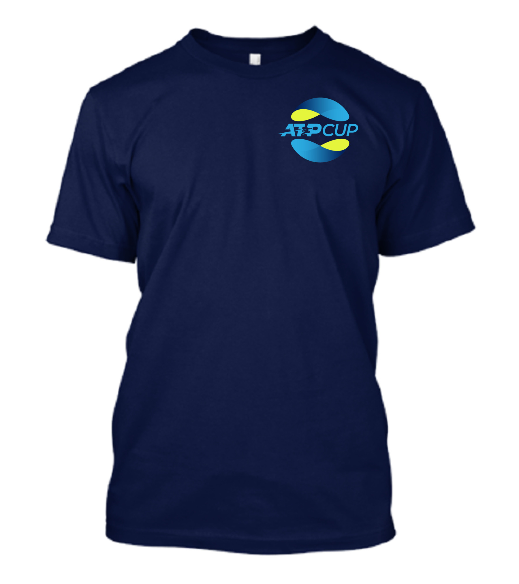 ATP Cup Merchandise Official Logo Blue Yellow T-Shirt