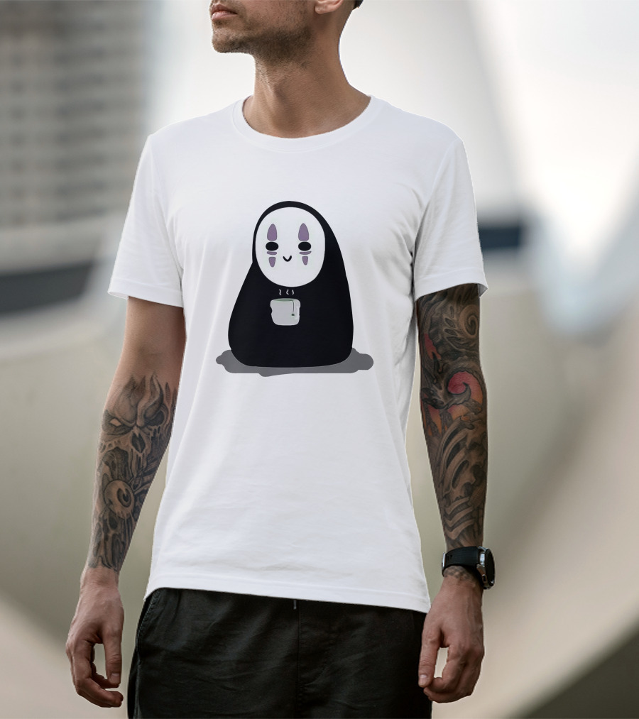 Spirited Away No-Face Holding Tea Cup T-Shirt