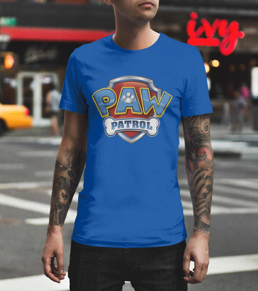 Paw Patrol Birthday Celebration Shield And Bone T-Shirt