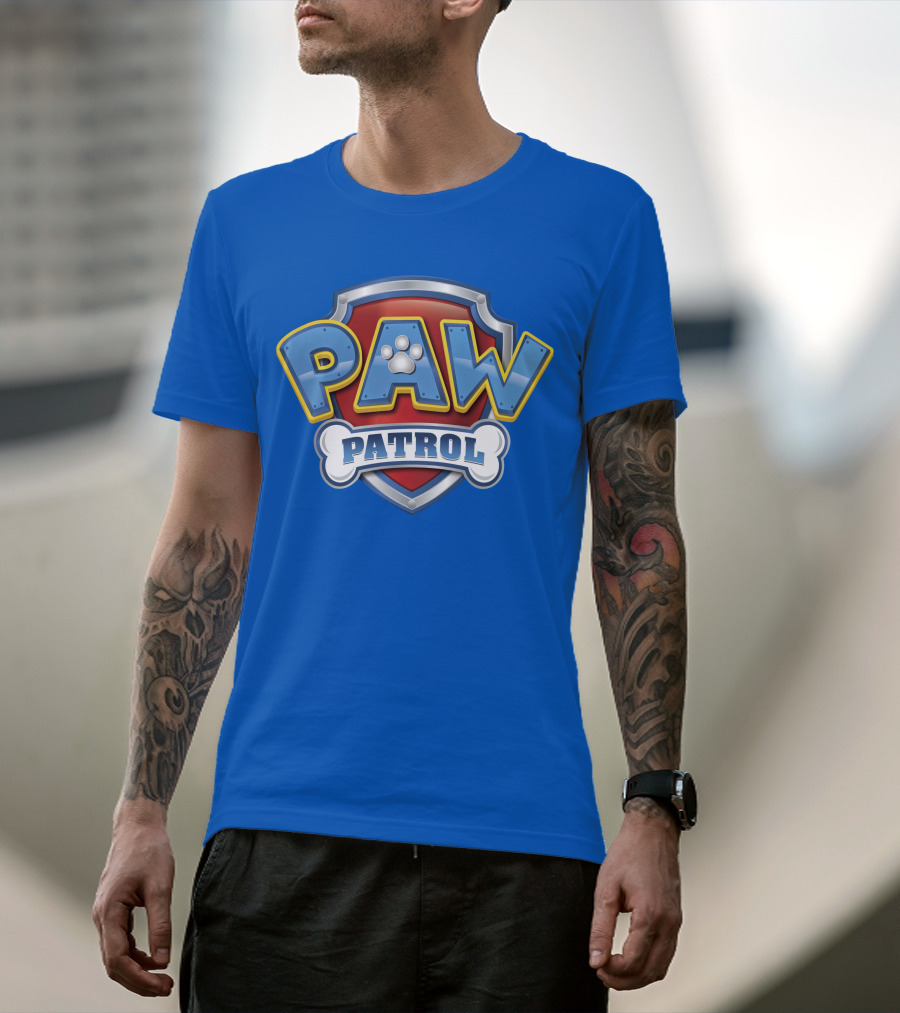 Paw Patrol Birthday Celebration Shield And Bone T-Shirt