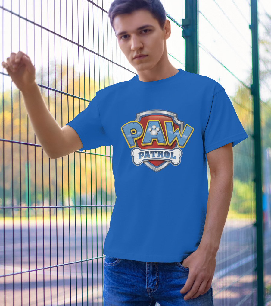Paw Patrol Birthday Celebration Shield And Bone T-Shirt