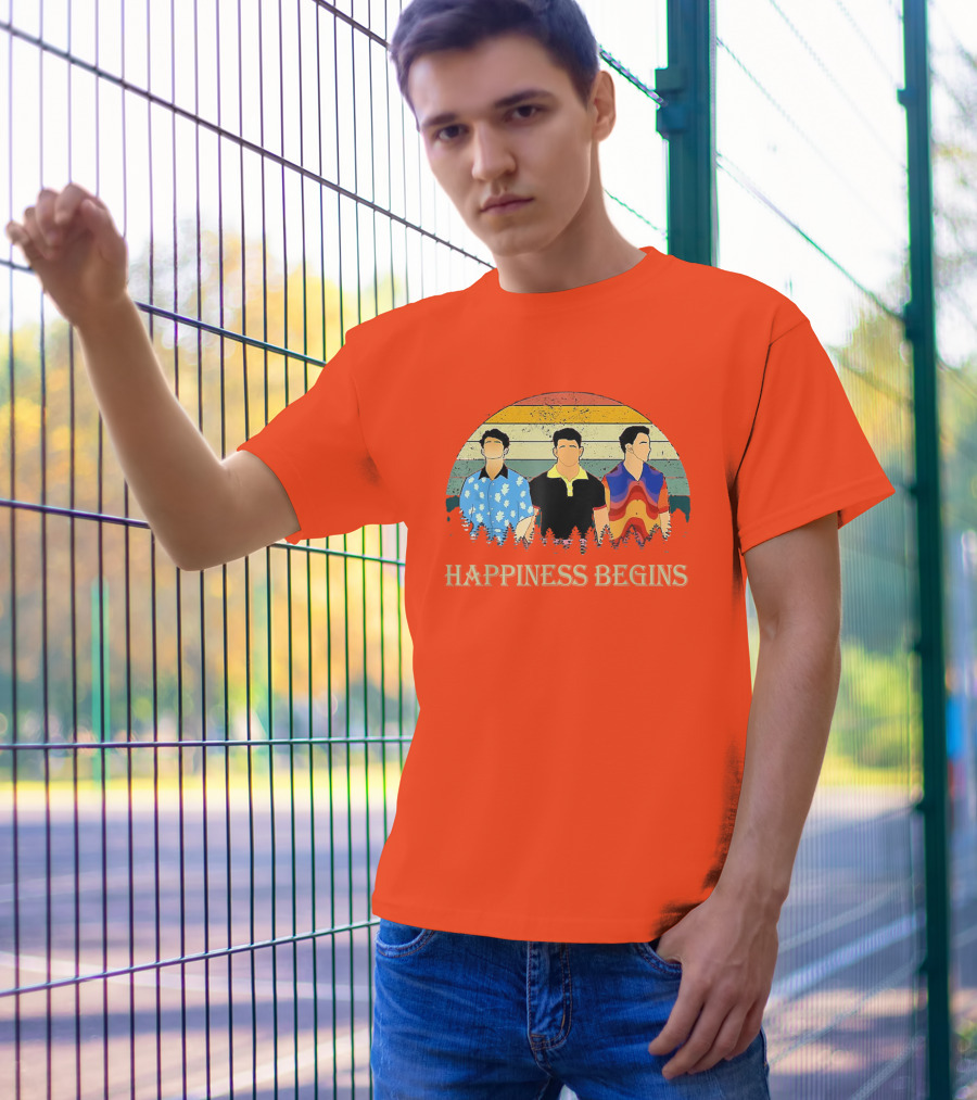 Retro Vintage Jonas Cool Brothers Happiness Begins Tour T-Shirt