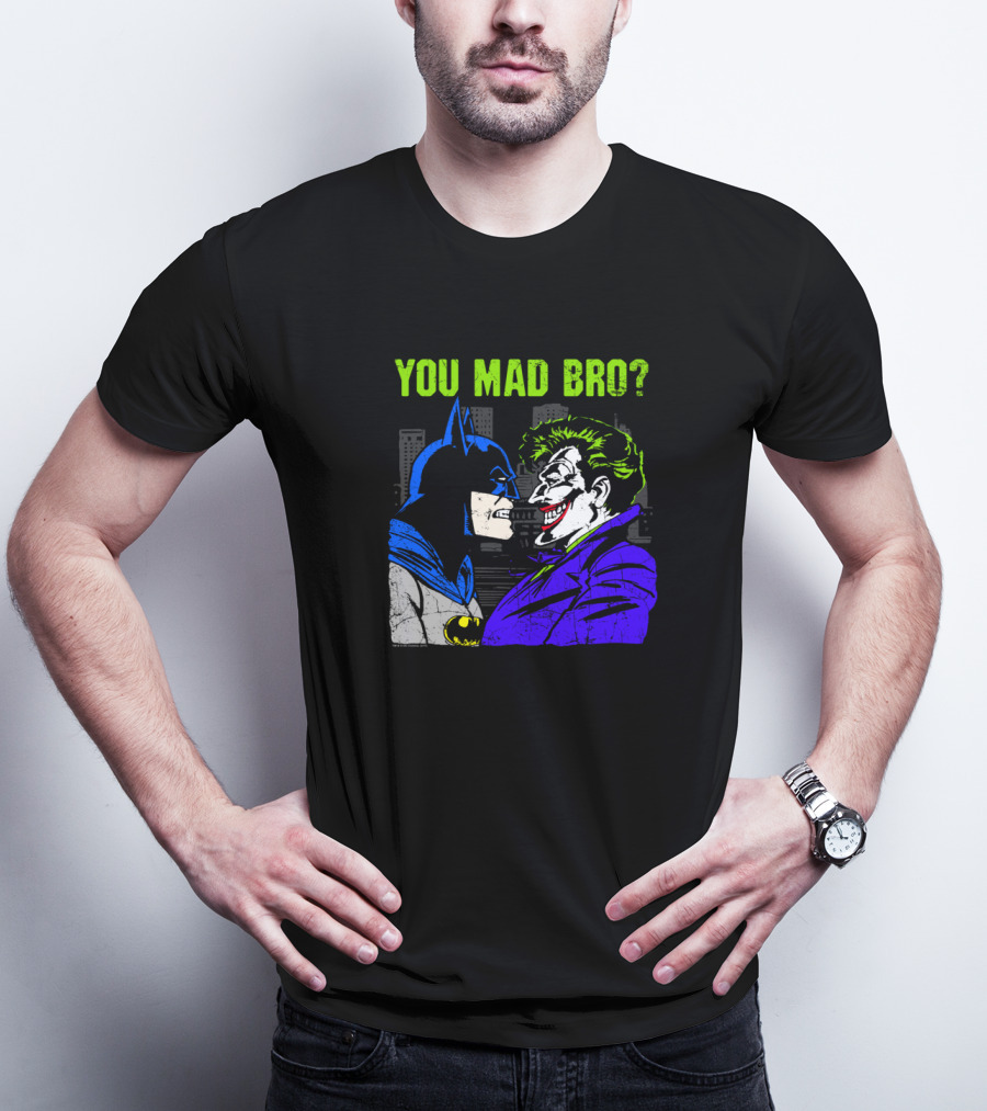 You Mad Bro Batman Joker Faceoff T-Shirt