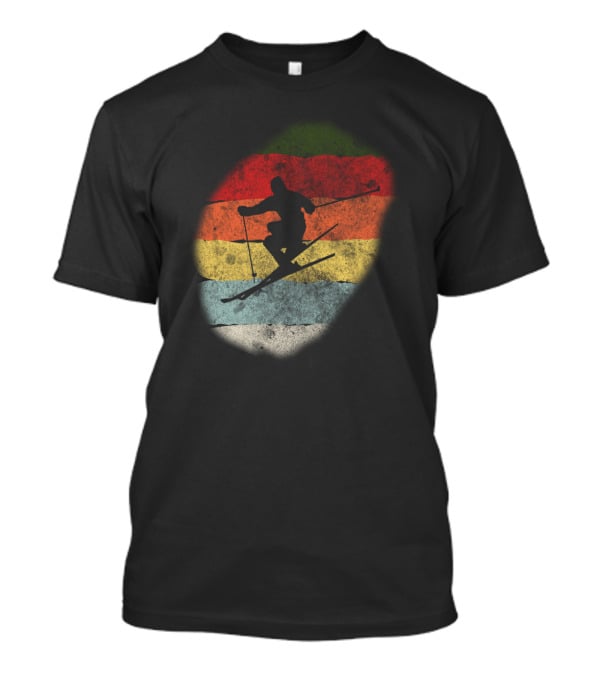 Retro Vintage Skiing Winter Birthday T-Shirt