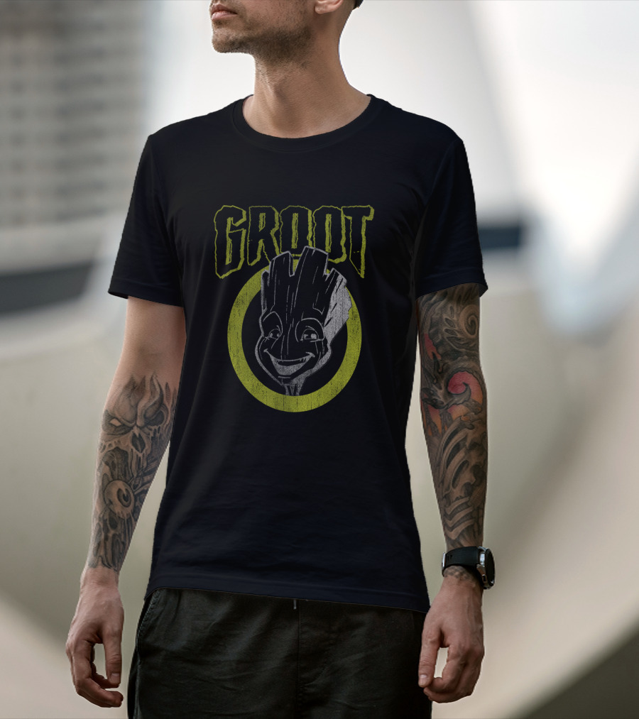 Groot Guardians Of The Galaxy Marvel Dark T-Shirt