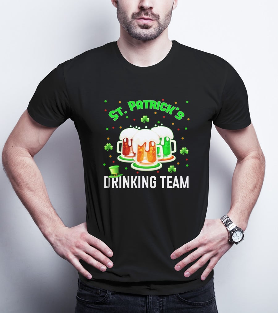 St Patrick's Drinking Team Beers And Shamrocks T-Shirt
