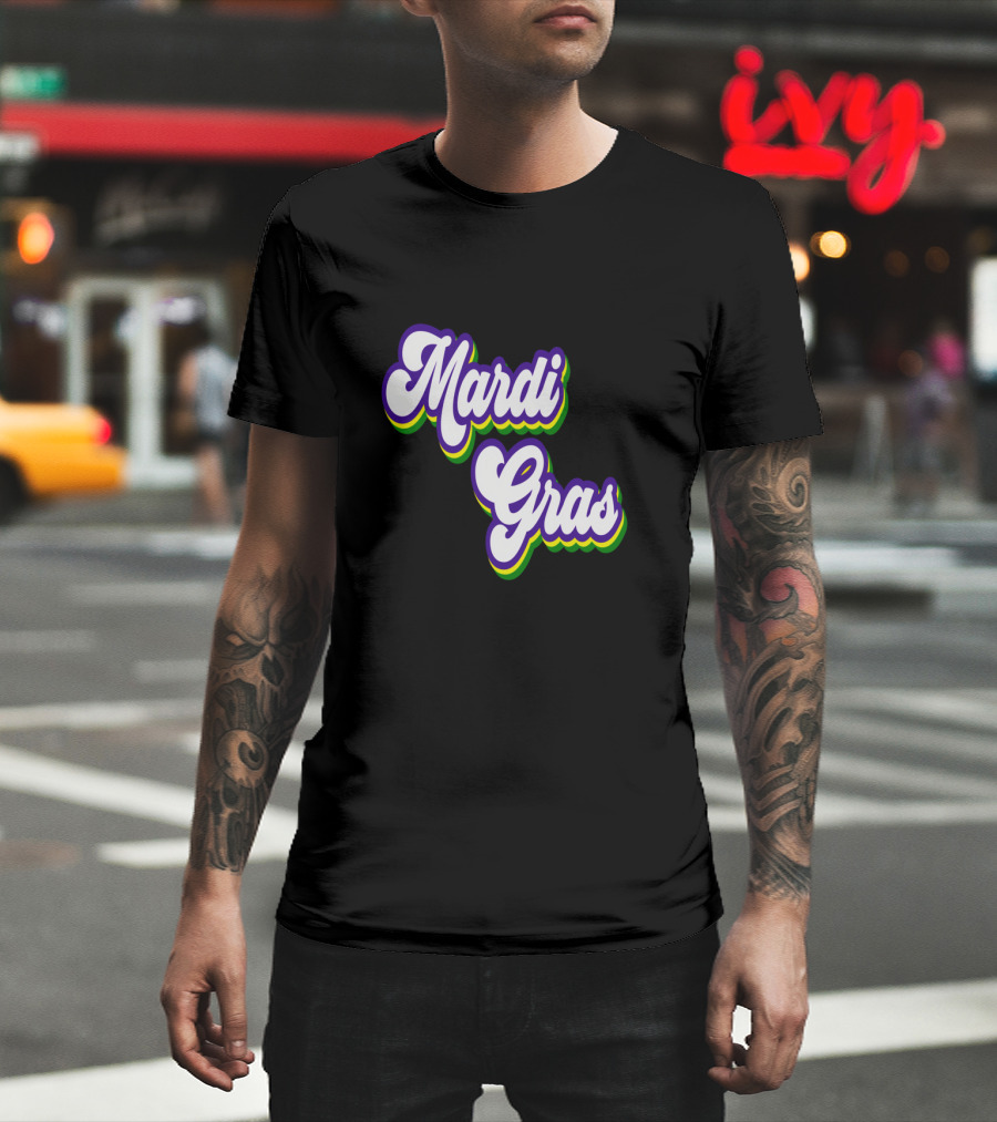 Mardi Gras Retro Vintage T-Shirt