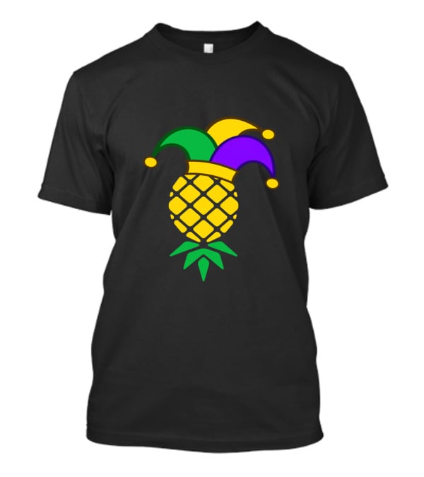 Upside Down Pineapple Jester Hat Mardi Gras T-Shirt