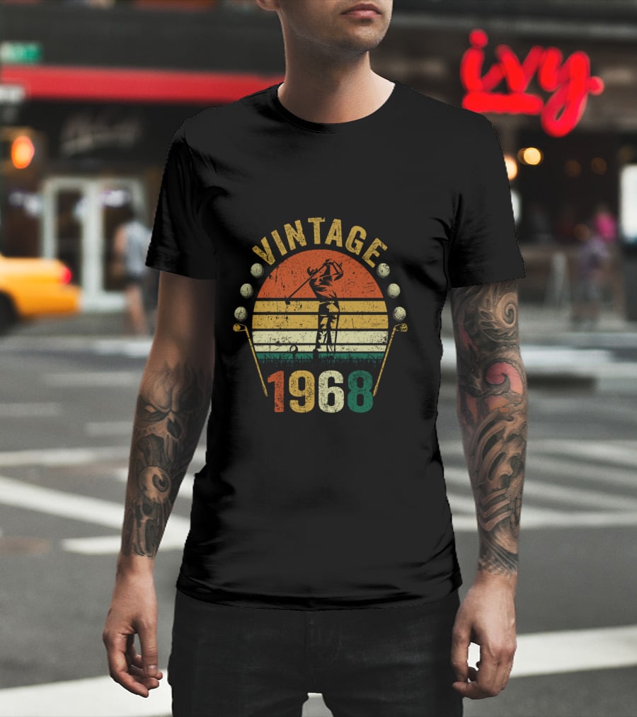 Vintage 1968 Golfer Golf Lover T-Shirt