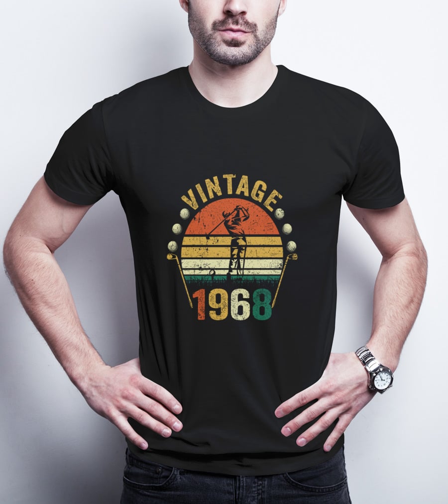 Vintage 1968 Golfer Golf Lover T-Shirt