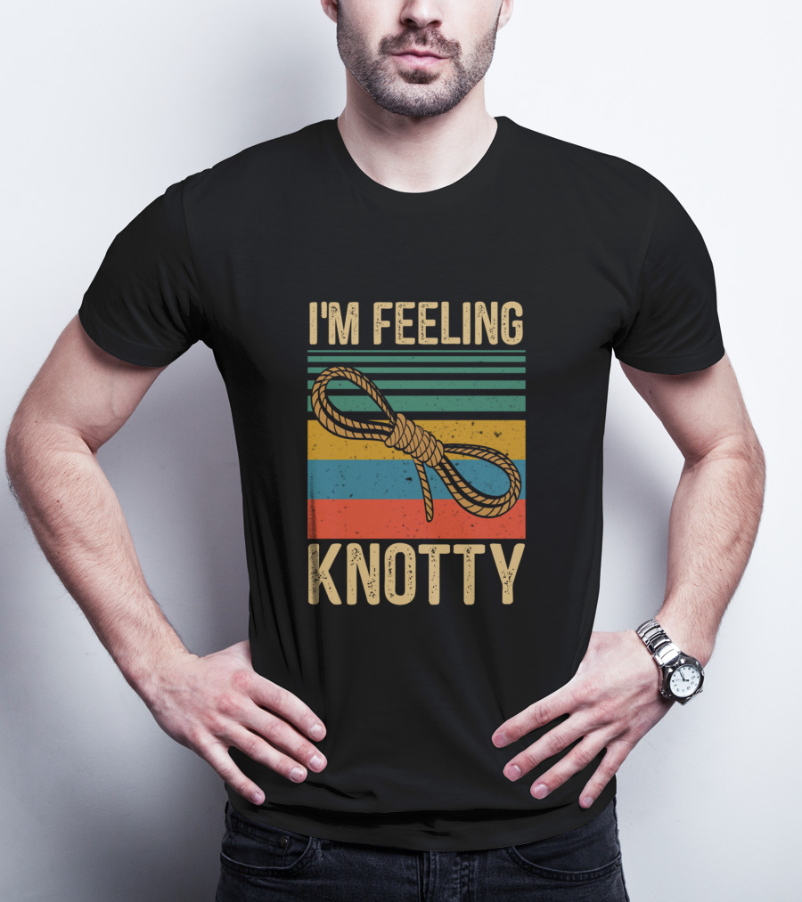 I'm Feeling Knotty Rope Vintage Stripes T-Shirt