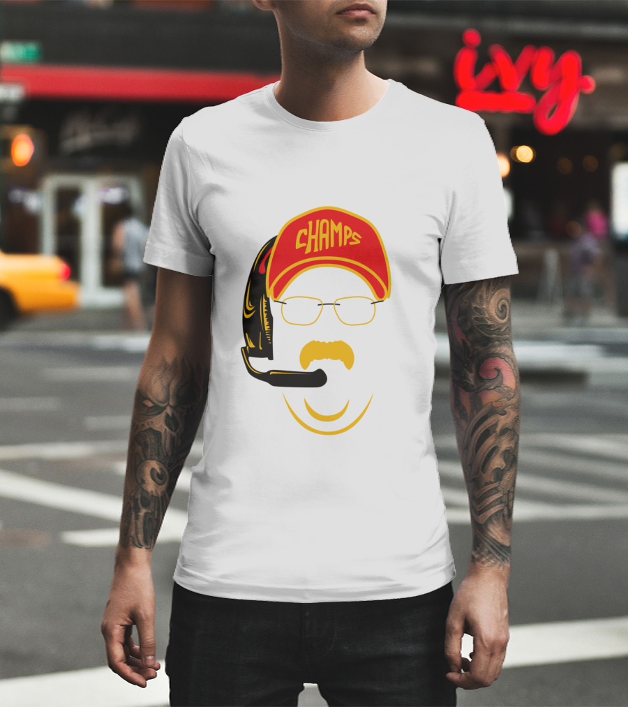 Kansas City Football Pride Champs Coach Headset T-Shirt
