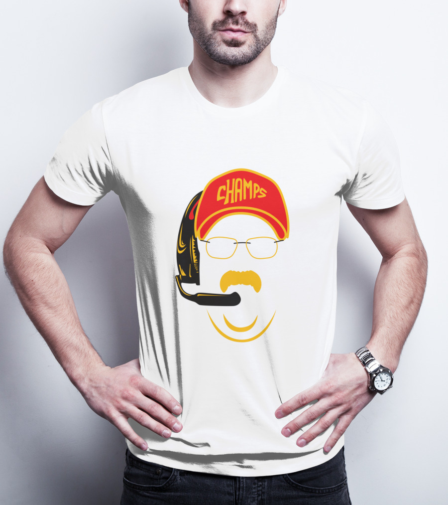Kansas City Football Pride Champs Coach Headset T-Shirt
