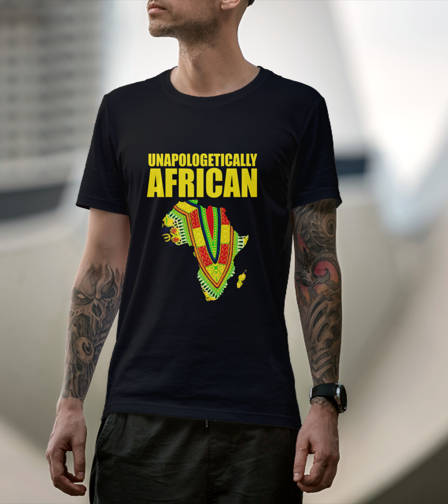 Unapologetically African Melanin Pride Kente Map T-Shirt