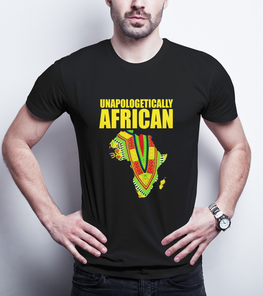 Unapologetically African Melanin Pride Kente Map T-Shirt