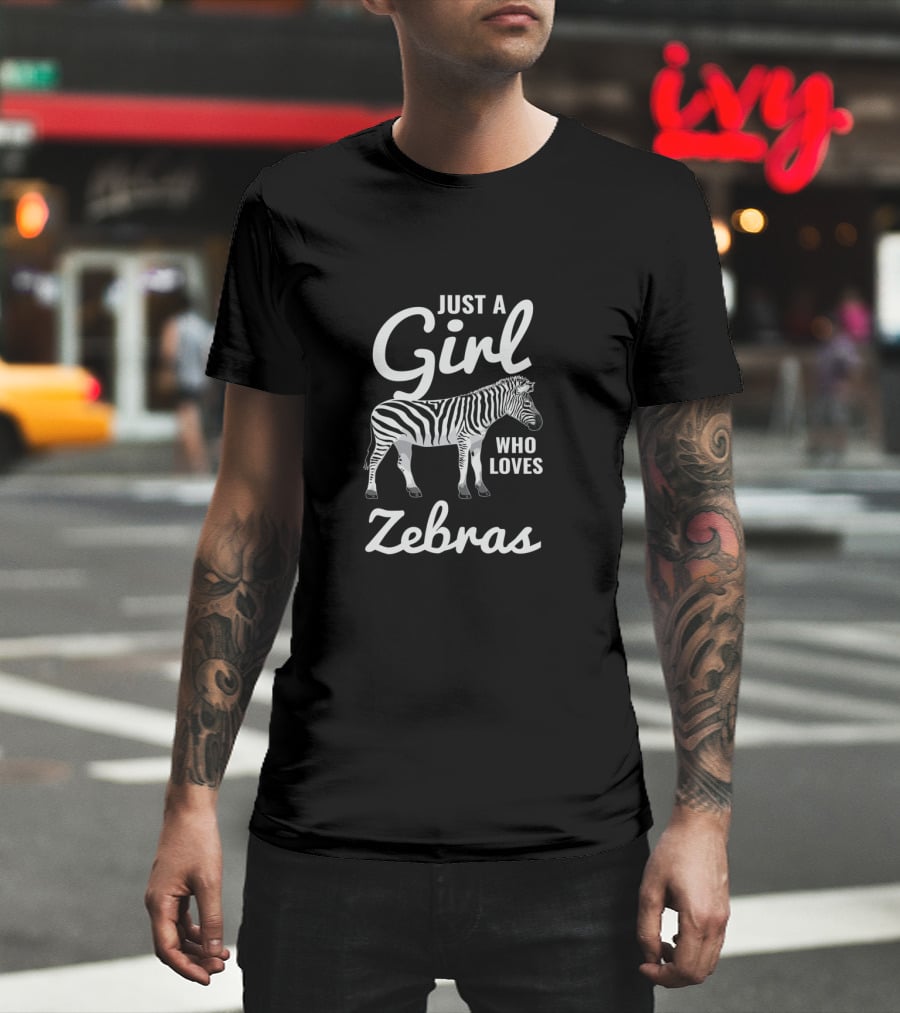 Just A Girl Who Loves Zebras T-Shirt