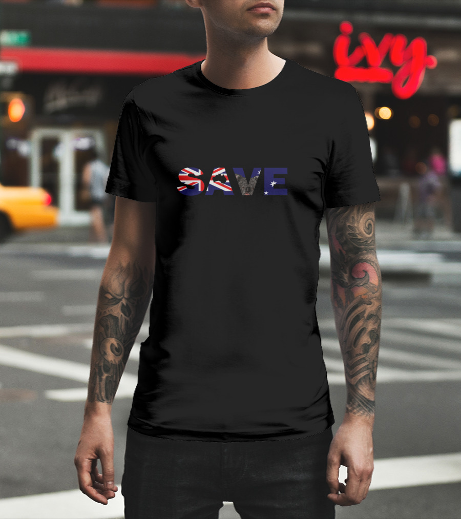 SAVE Australia Wildlife From Bush Fires Australian Flag Koala Appeal T-Shirt