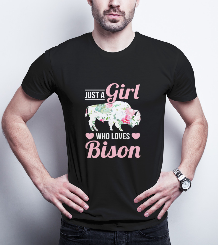 Just A Girl Who Loves Bison T-Shirt